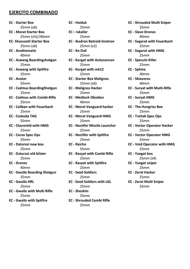 Peanas infinity | PDF