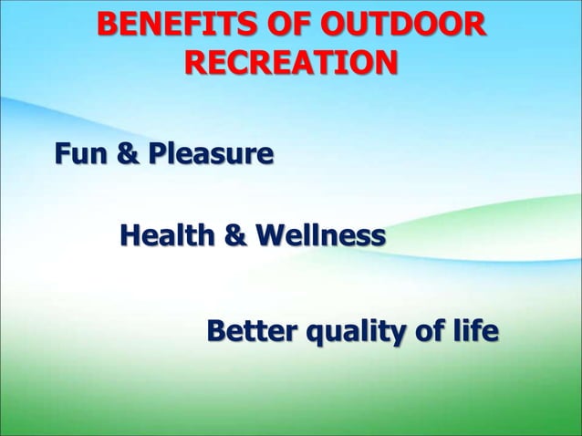Pe and health Recreational Activities | PPT