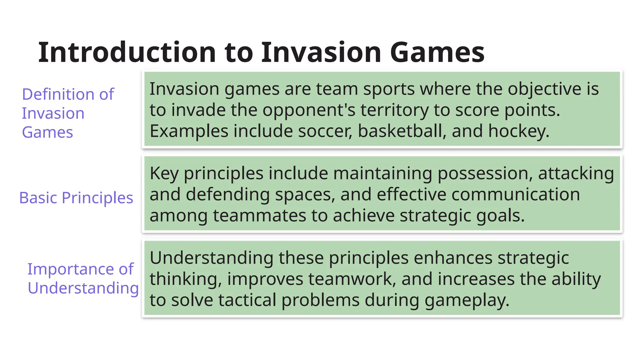 PE AND HEALTH 7 Q2 4Applying Principles and Concepts of Invasion Games ...