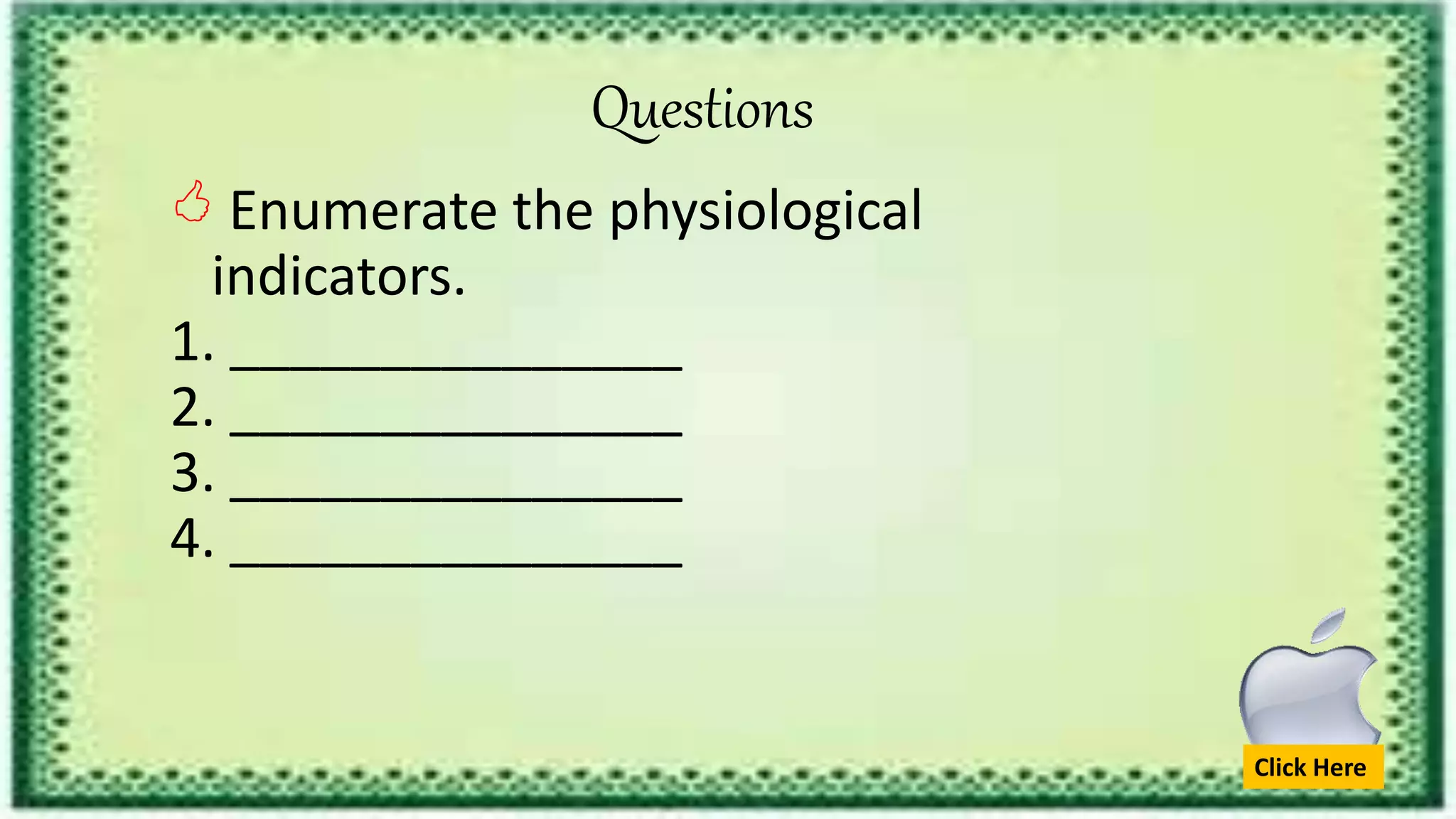 Pe and health 12 (Physiological Indicator) | PPTX