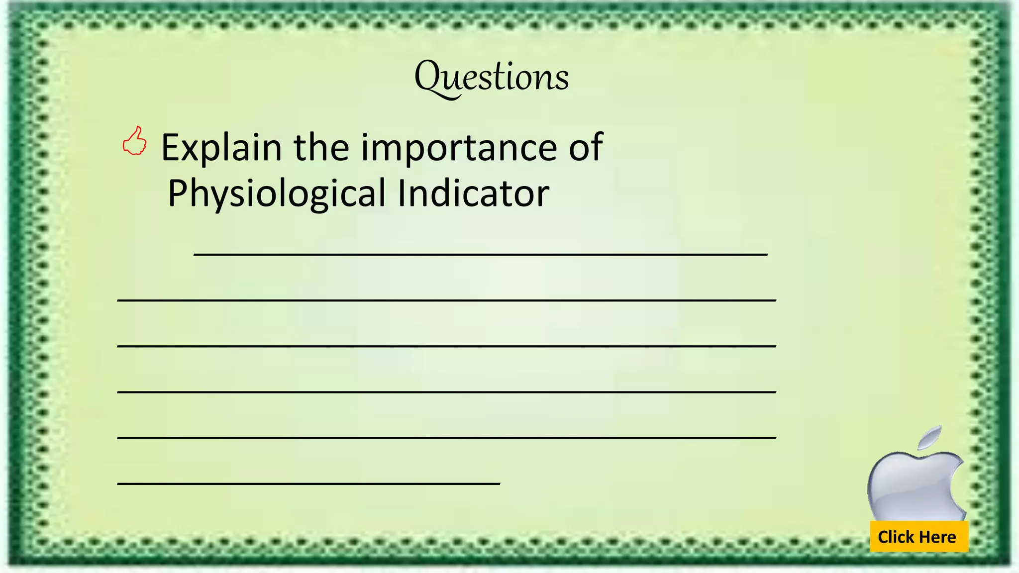 Pe and health 12 (Physiological Indicator) | PPTX