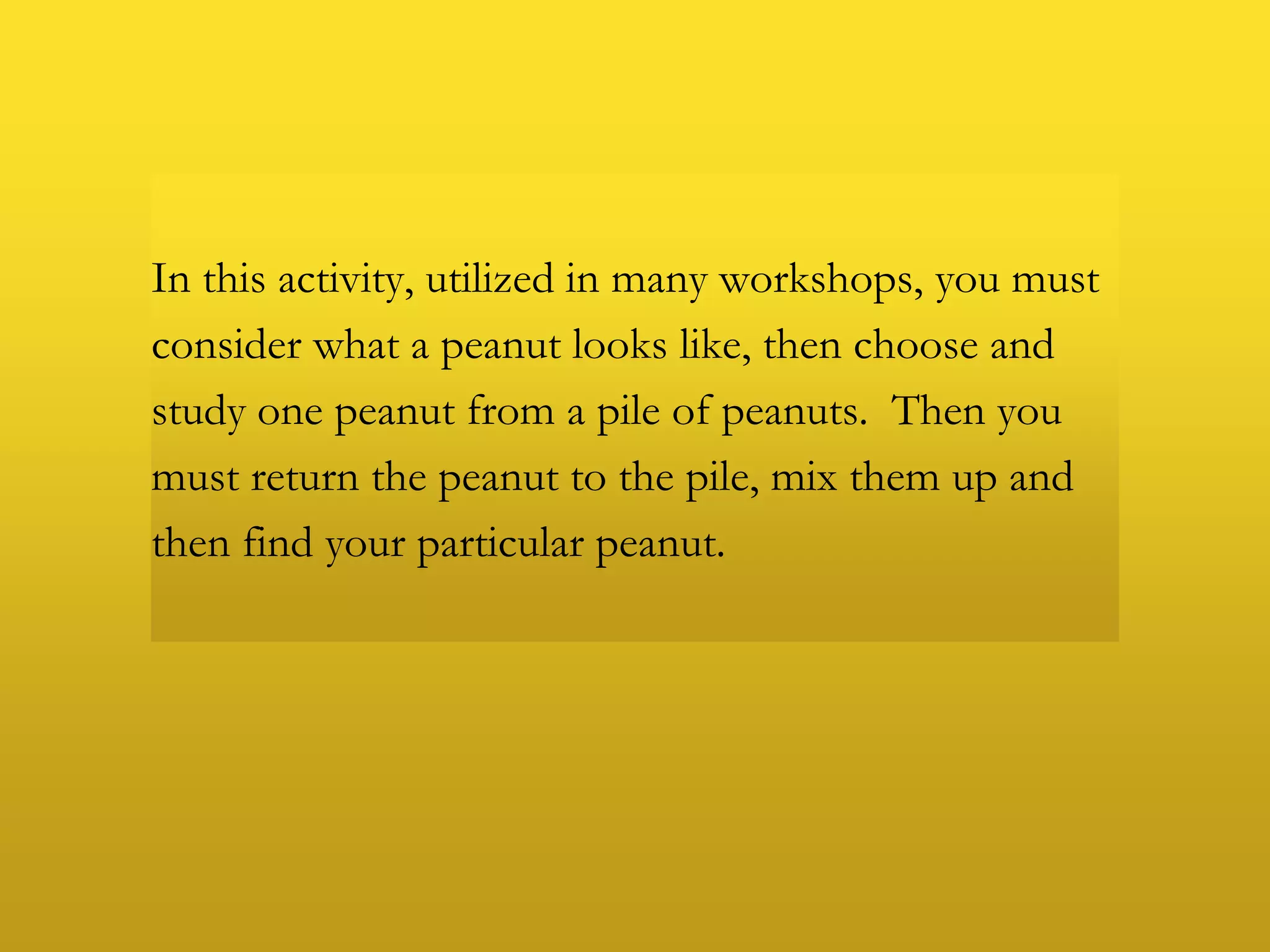 Peanut activity | PPTX