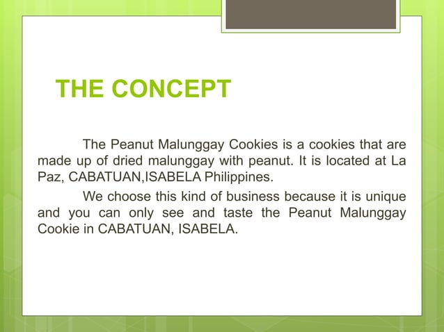 Peanut malunggay cookie | PPTX