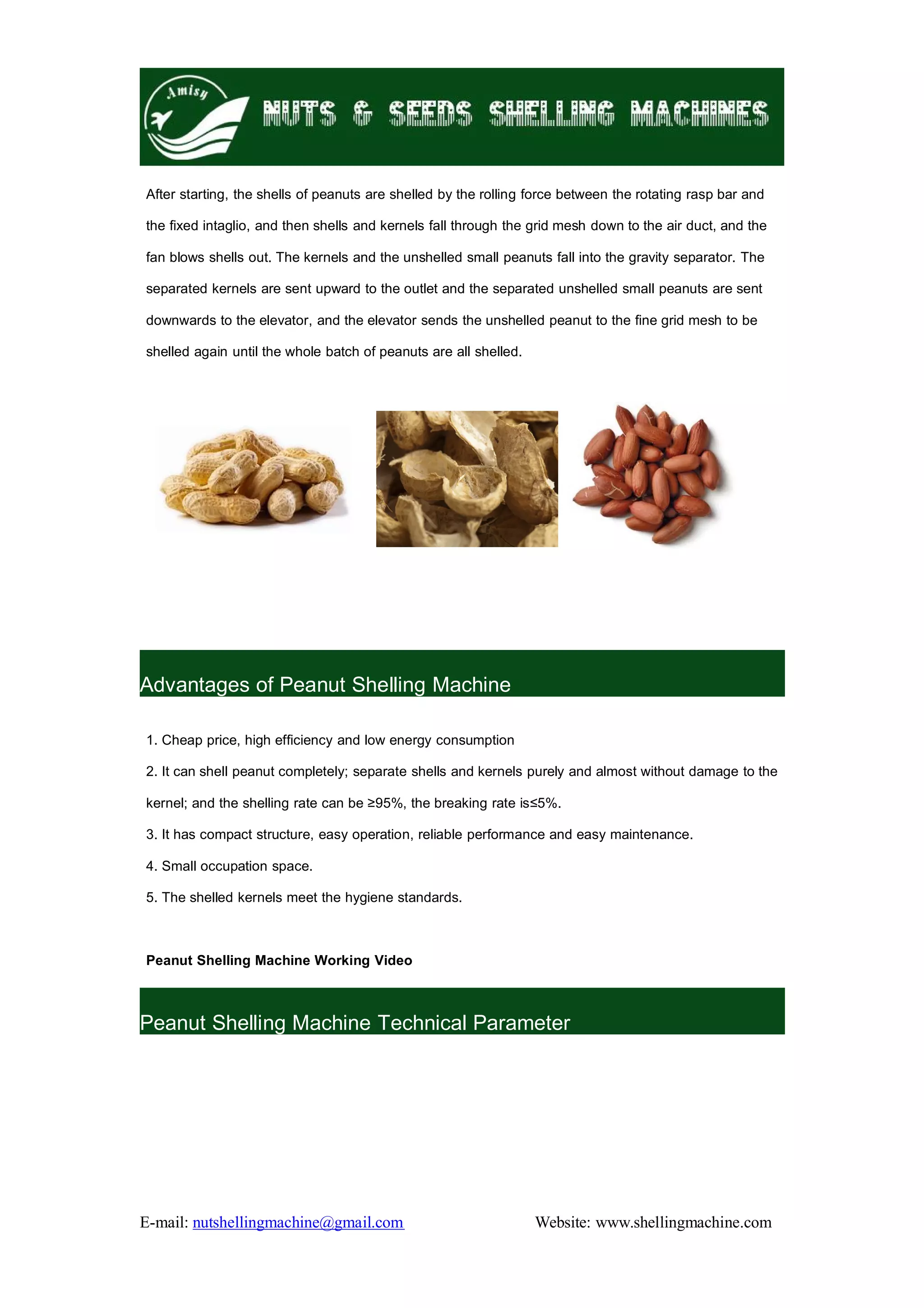 Peanut shelling machine | PDF
