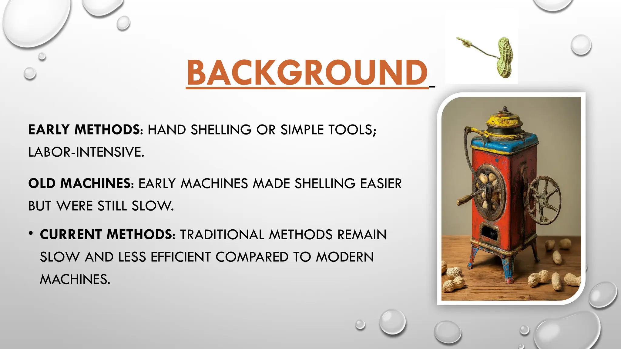 peanut shell removing machine for mini project | PPTX