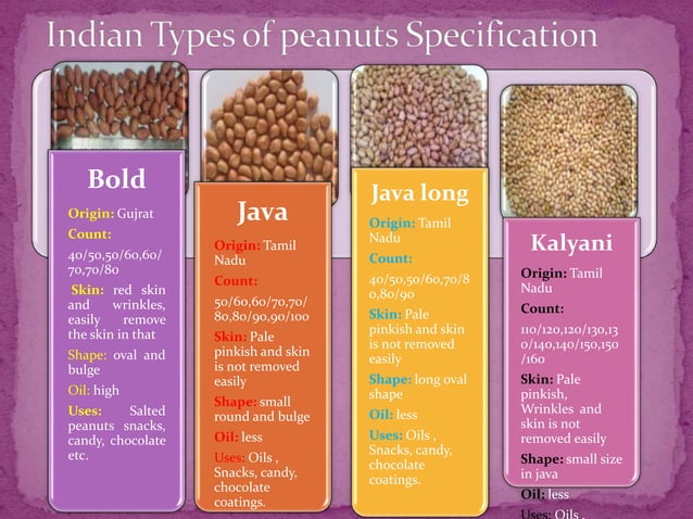Peanuts types and processing presenstation | PPTX