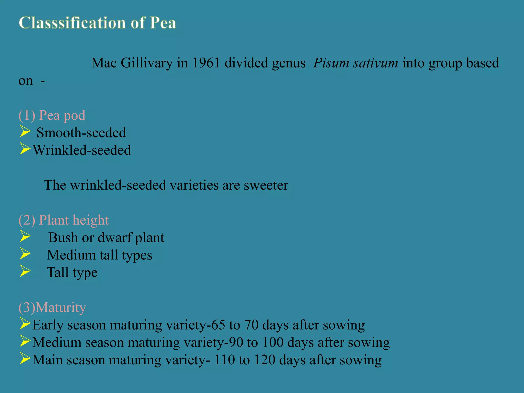 Cultivation of Pea | PPTX