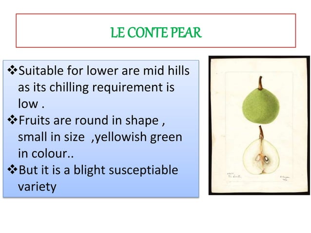 DESCRIPTION AND IDENTIFICATION OF VARIETIES IN PEAR | PPTX