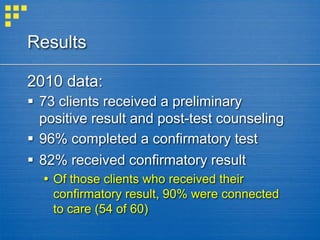 Linkage to Care:From Preliminary Positive to Primary Care | PDF