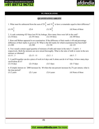 Pearl academy pg sample question paper | PDF