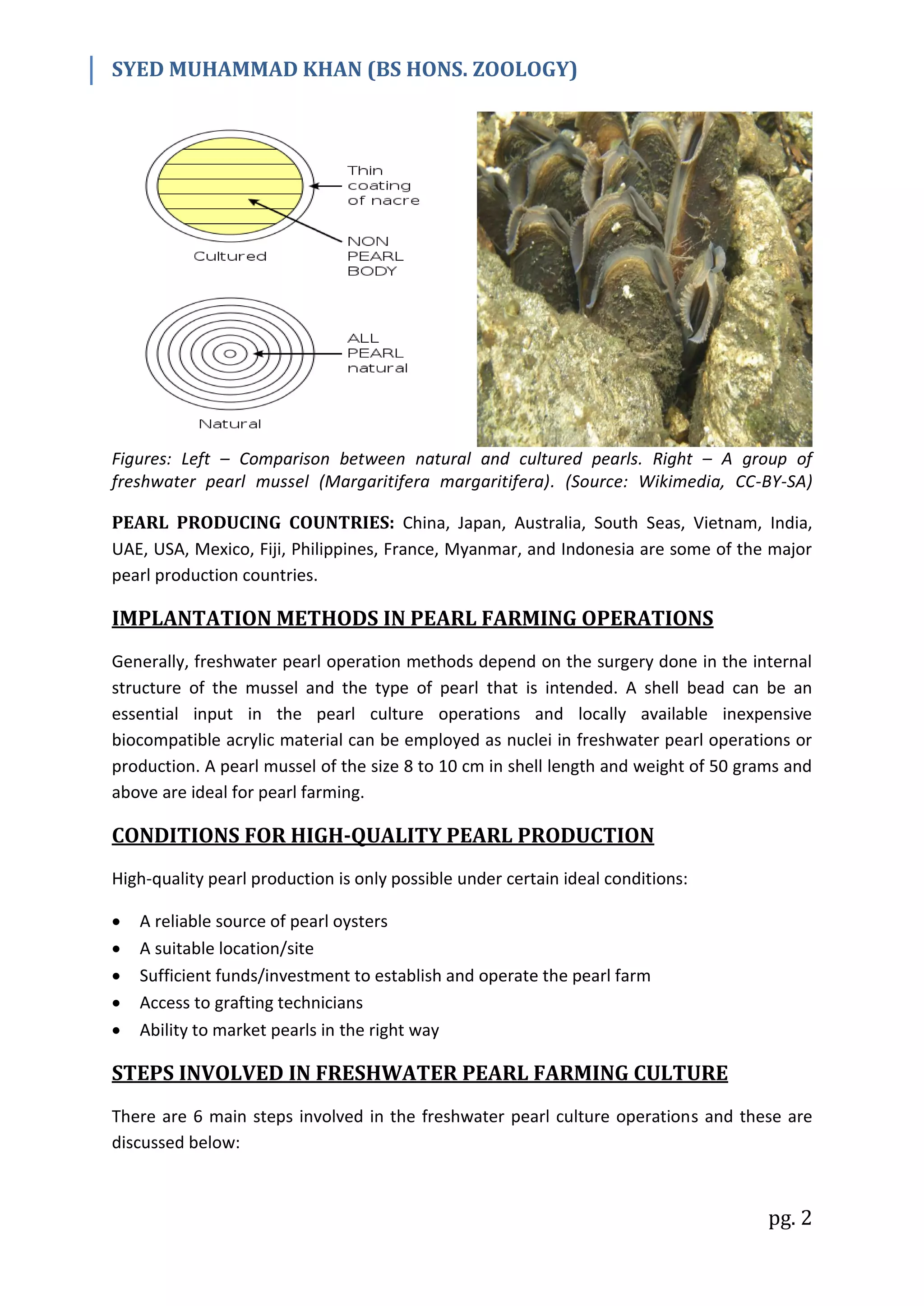 Pearl Culture (Freshwater) | PDF