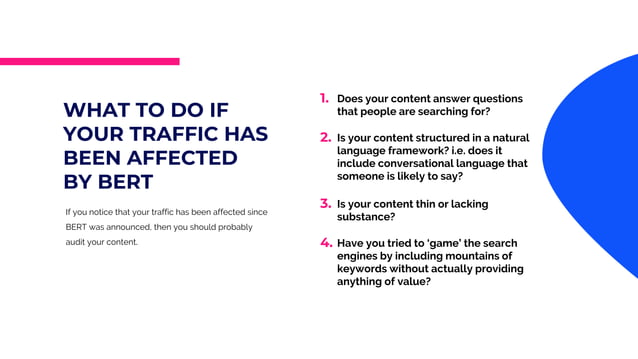 What is Bert? Understanding Google's Algorithm Update | PPT | Free Download