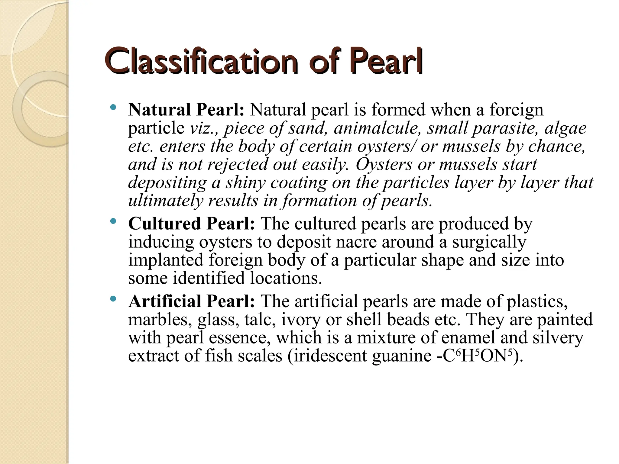 Pearl formation in mollusca for BSc I students | PPT