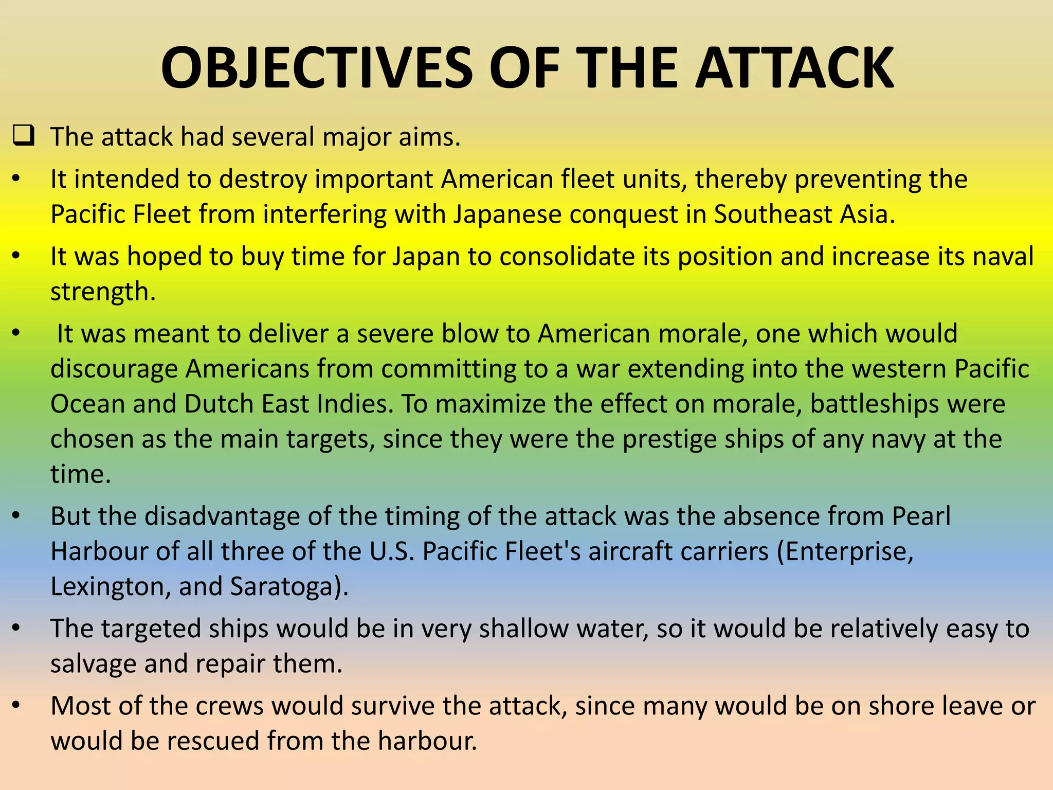 The Pearl Harbor Attack | PPTX