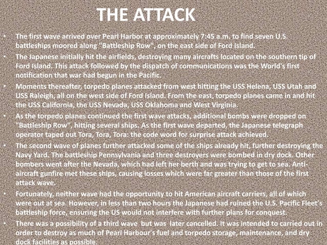 The Pearl Harbor Attack | PPTX