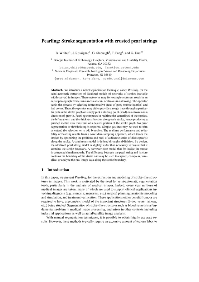 Pearling stroke segmentation with crusted pearl strings | PDF | 3-D Graphics | Computer Software ...