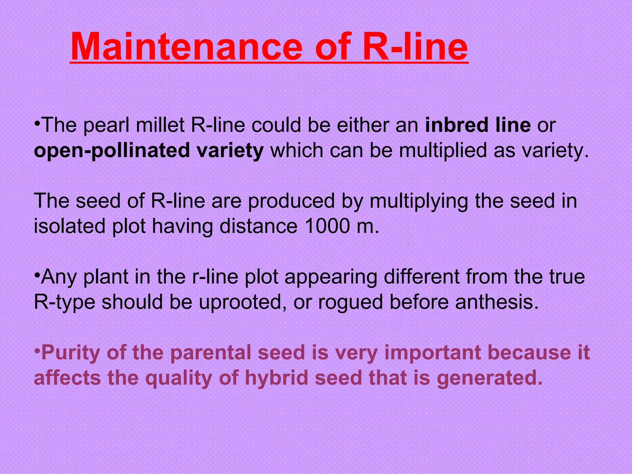 Pearlmillet heterosis and hybrid seed production | PPT