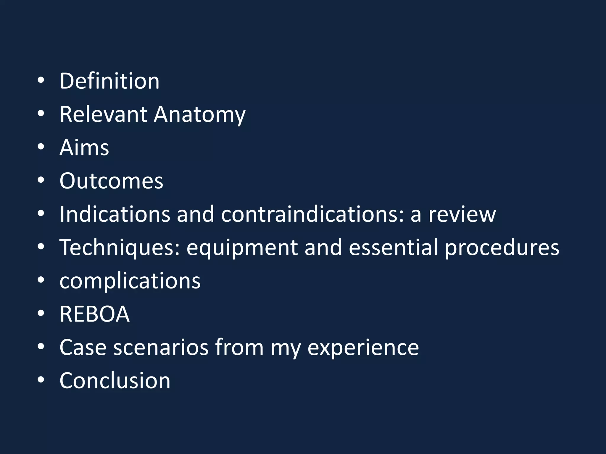 Pearls of Emergency Department Thoracotomy | PPTX