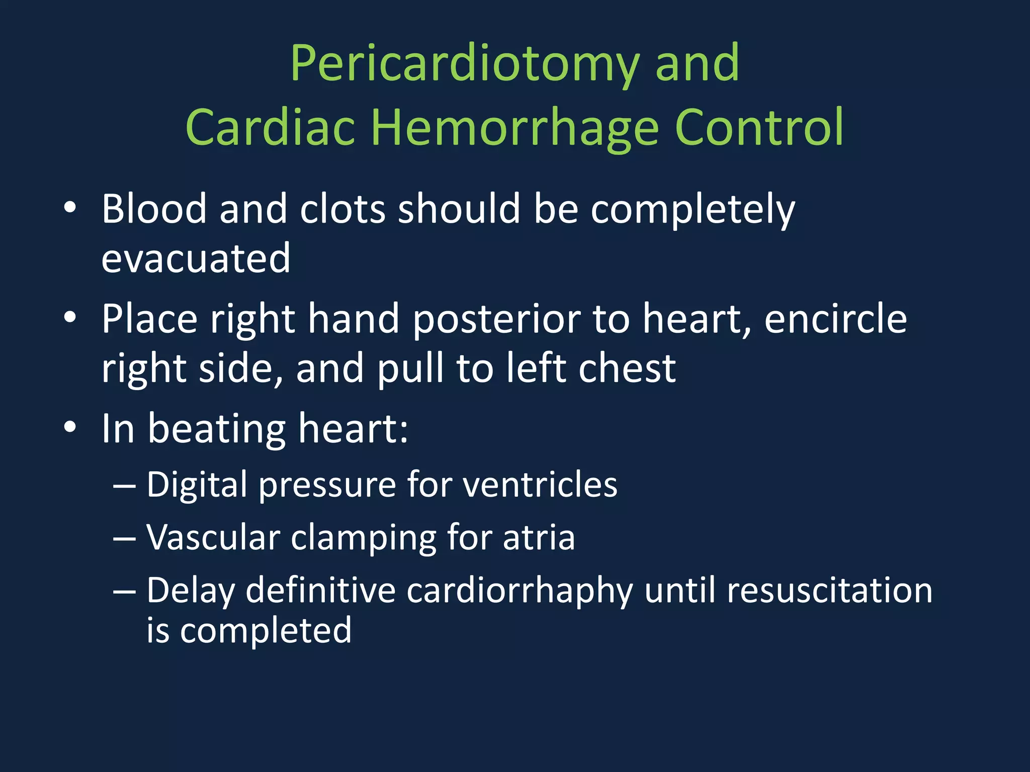 Pearls of Emergency Department Thoracotomy | PPTX