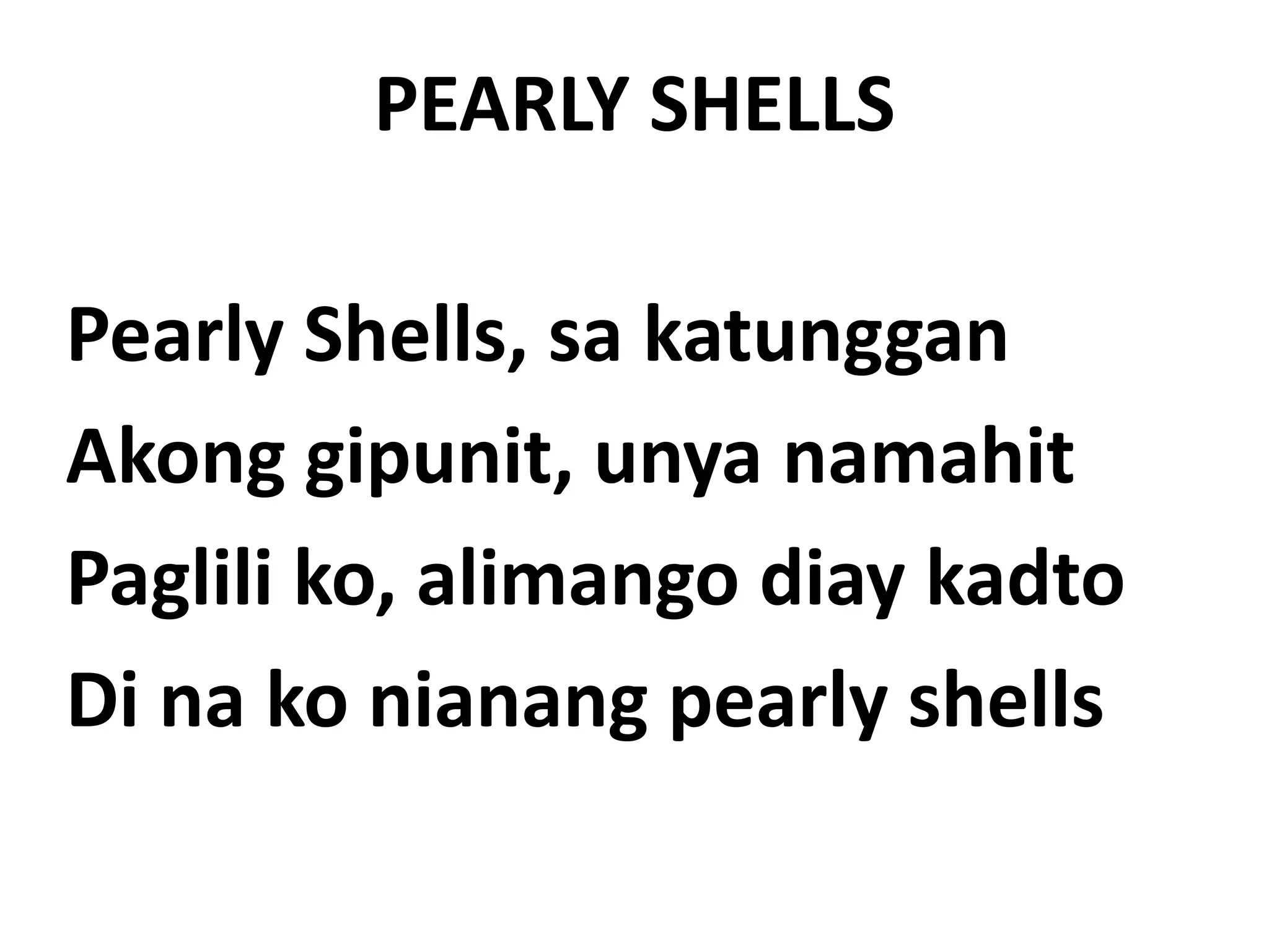 Pearly shells | PPT