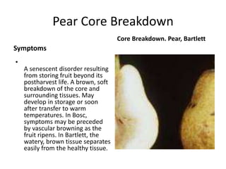 Pear physiological disorders A Lecture By Allah Dad Khan To FFS Trainee ...