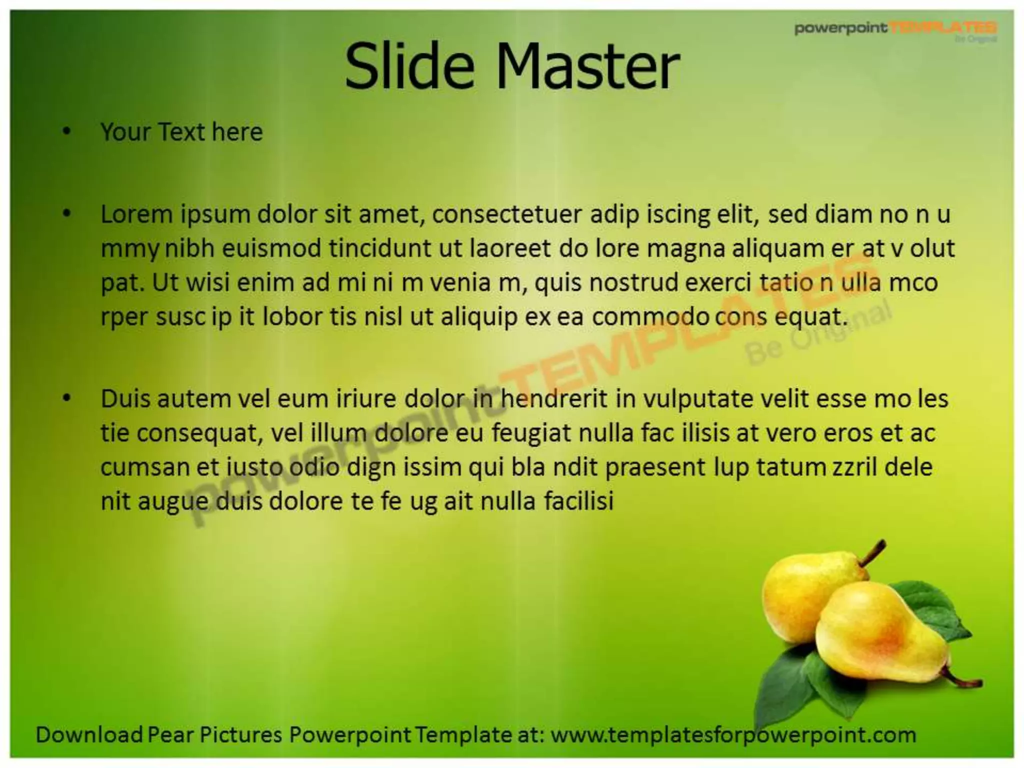 Pear Pictures Powerpoint Template - Slide World ...