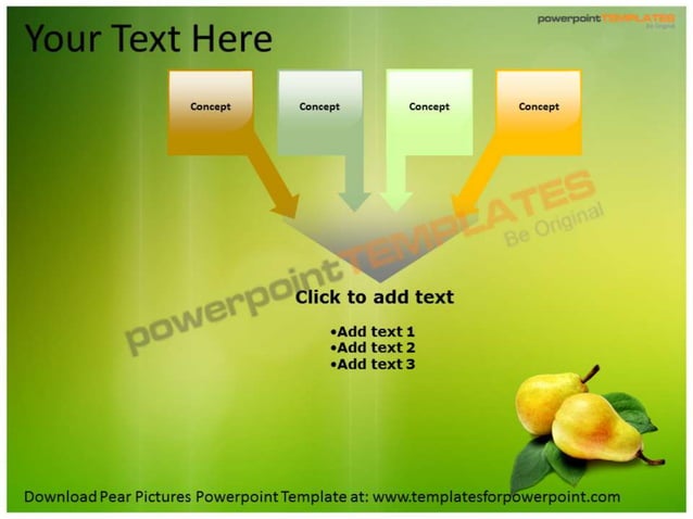 Pear Pictures Powerpoint Template - Slide World ...