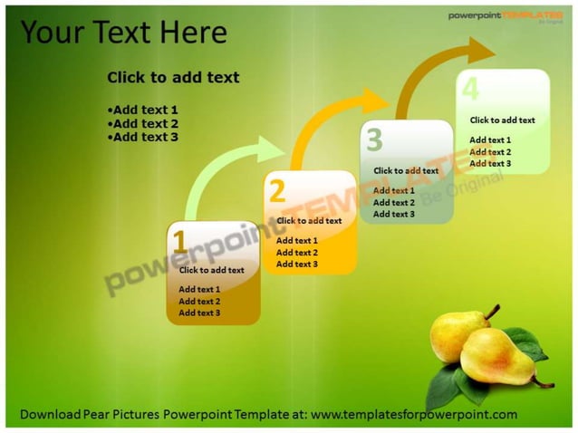 Pear Pictures Powerpoint Template - Slide World ...