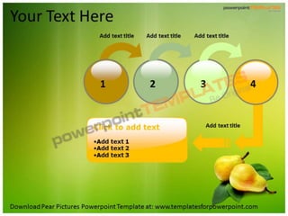 Pear Pictures Powerpoint Template - Slide World ...
