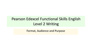 FS English Level 2 – March 16, 2023 (Writing Format, purpose and ...