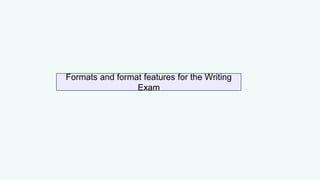 FS English Level 2 – March 16, 2023 (Writing Format, purpose and ...
