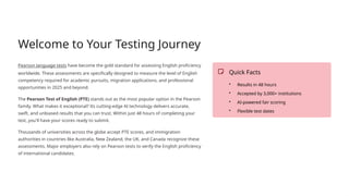 Pearson-Language-Tests All Detailed Information | PPTX