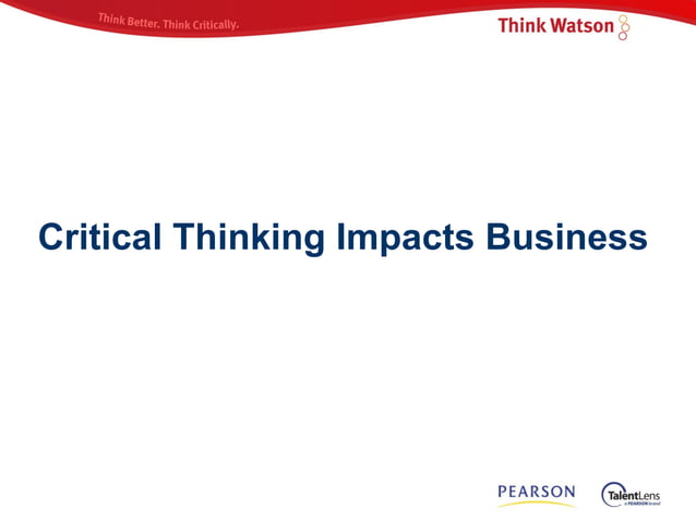 An Introduction to Critical Thinking in Business | PPT | Business ...