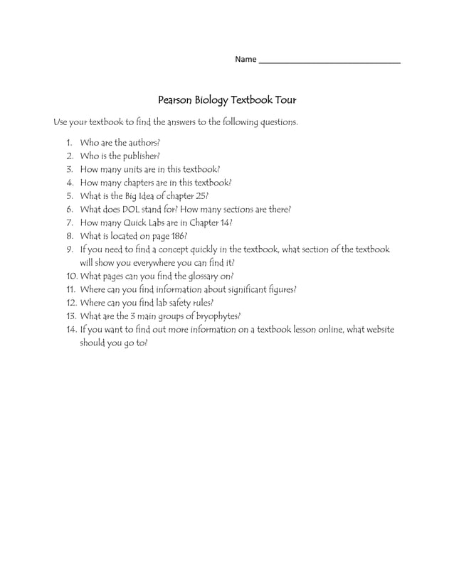 Pearson biology textbook tour2013 | PDF