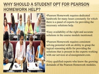 Pearson homework help | PPT