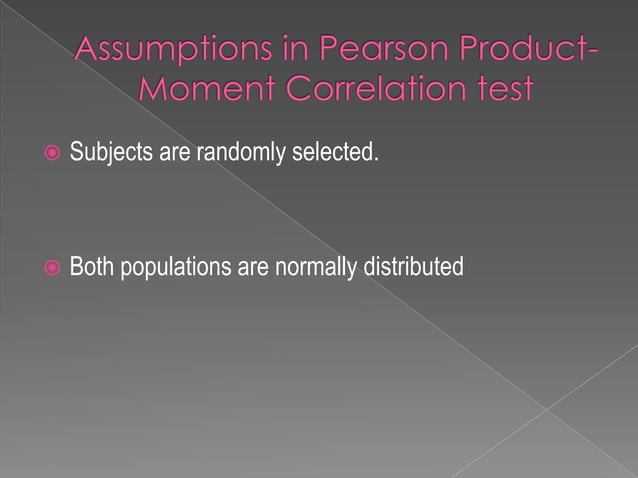 Pearson product moment correlation | PPTX