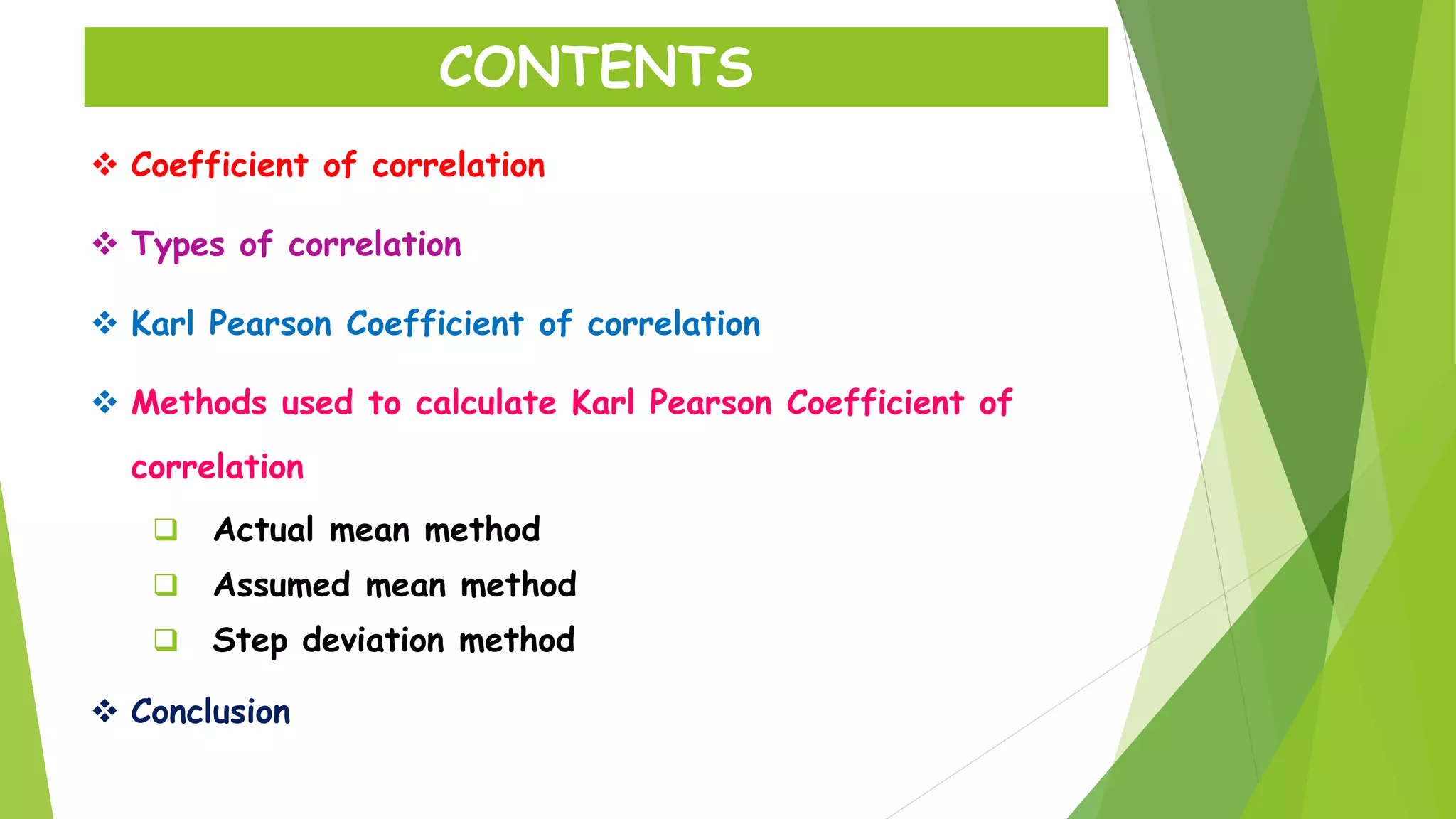Pearson's correlation | PPTX