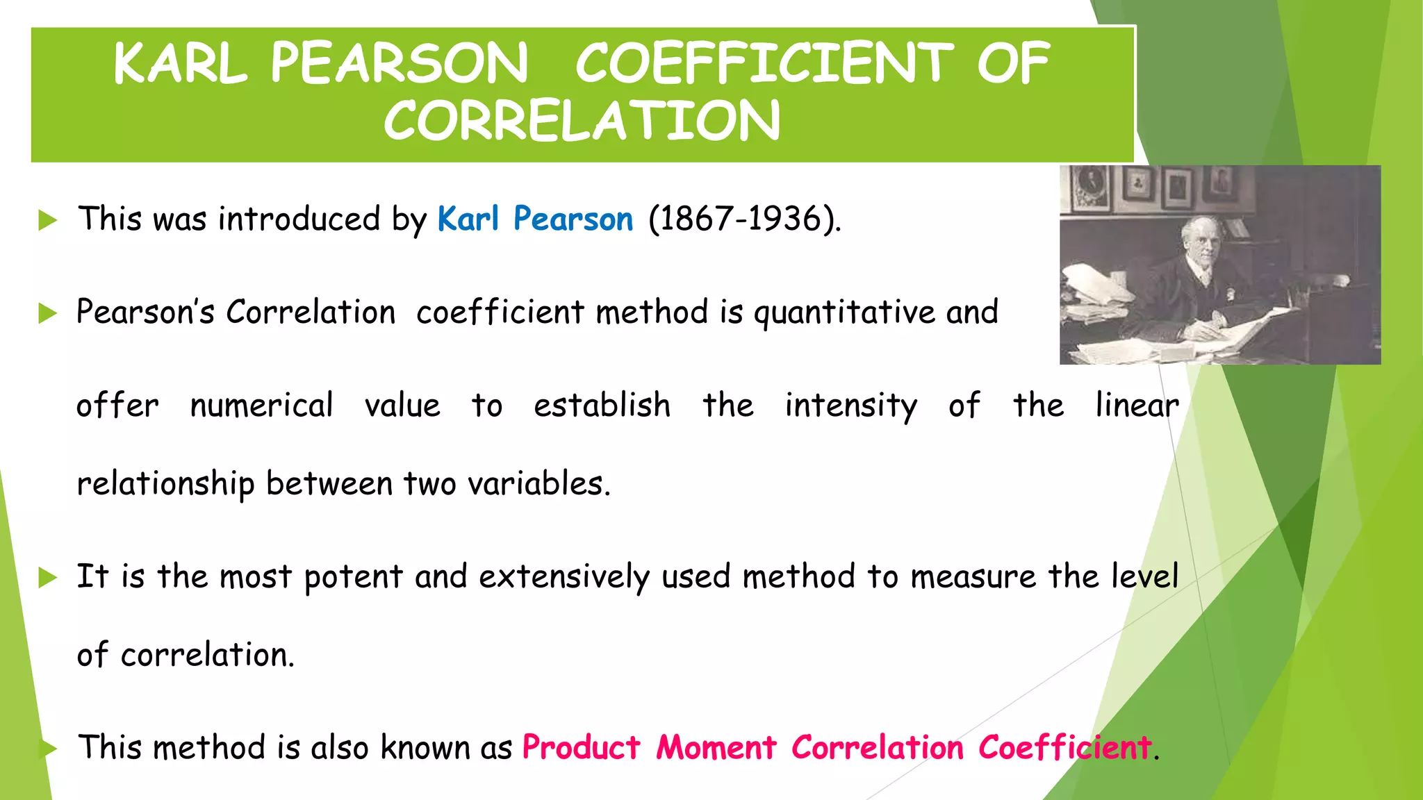 Pearson's correlation | PPTX