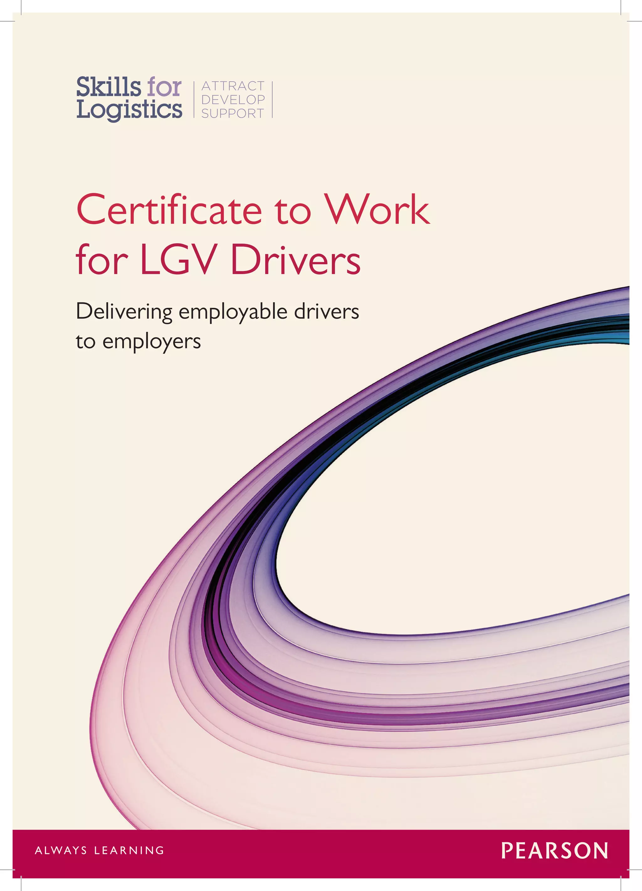 Pearson and Skills for Logistics Certificate to Work | PDF