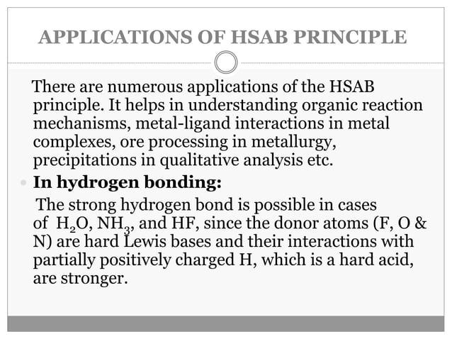 Pearson's HSAB Theory | PPTX