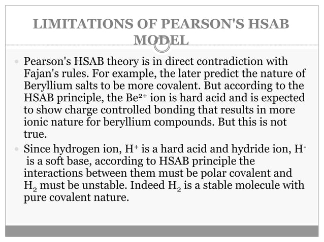 Pearson's HSAB Theory | PPTX