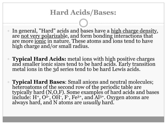 Pearson's HSAB Theory | PPTX