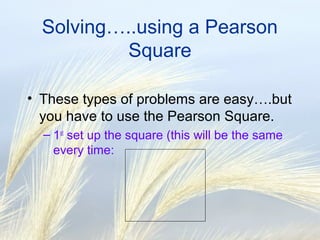 Pearson square - Balancing Rations | PPT