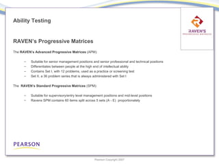 Pearson talent assessment corporate presentation | PPT