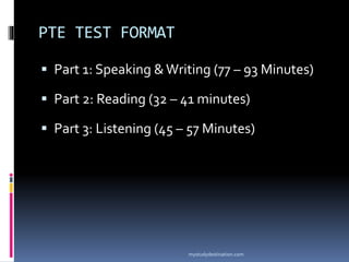 Pearson Test of English (PTE) | PPTX