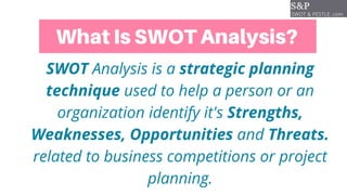 How to do Pearson's SWOT Analysis? Strengths, Weaknesses, Opportunities ...