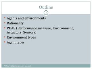 PEAS performance ,measure of agents in .ppt