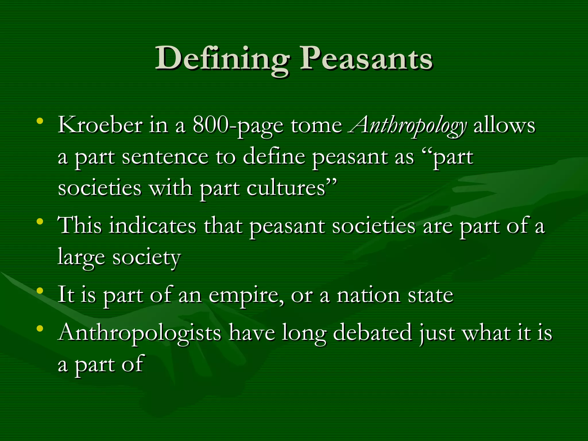 Peasant Society | PPT
