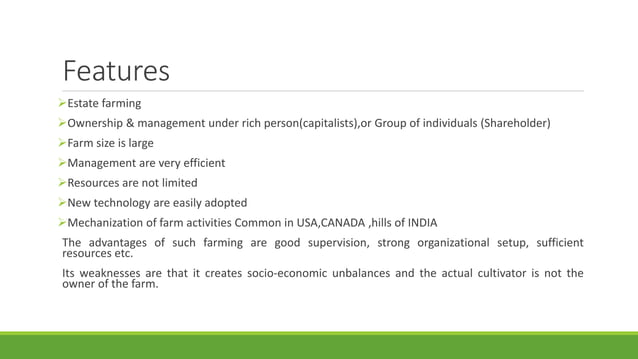 PEASANT FARMING, STATE FARMING, CAPITALISTIC FARMING.pptx | Agriculture ...