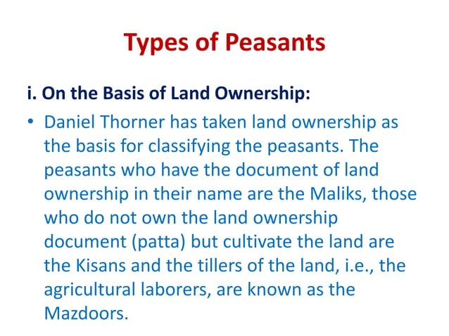 Peasant Movements.ppt | Land and Farms | Real Estate